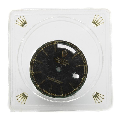 Mens Rolex OP Day-Date Black Dial Gold Indices For 36mm Model #WB2020 ...