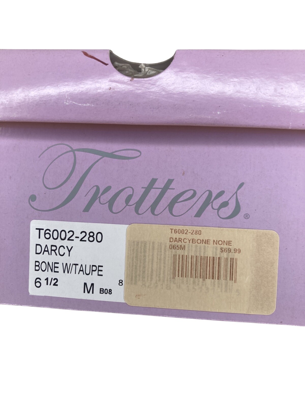 Trotters Woman's Darcy Bone Taupe Leather Confort Slipon Size 6.5 ...