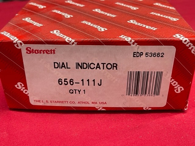 Starrett 656-111J Dial Indicator 0-.025" Range, 0-5-0 Balanced Dial IN ...