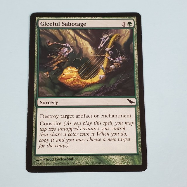 MTG Gleeful Sabotage Shadowmoor 116/301 Regular Common for sale online ...
