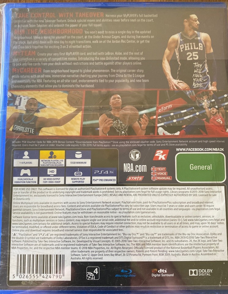 NBA 2K19 PS4 Game Ben Simmons Edition | eBay