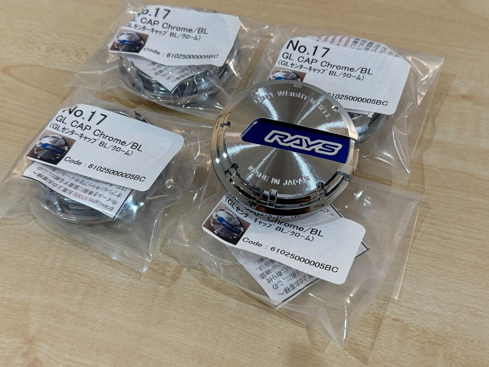 RAYS Gram Lights Center Cap Chrome/Blue 57D 57DR 57CR 57 set of 4 | eBay