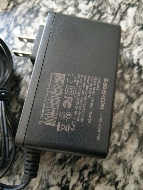 Sagemcom Msa-c2500is12.3-30d-us Ac/dc Adapter 12v 2.5a PN 191348119 ...