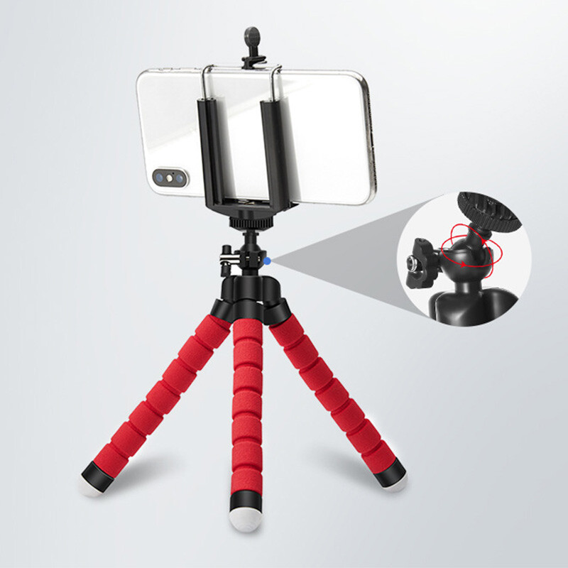 Adjustable Tripod Stand Flexible Octopus Phone Holder for iPhone Camera ...
