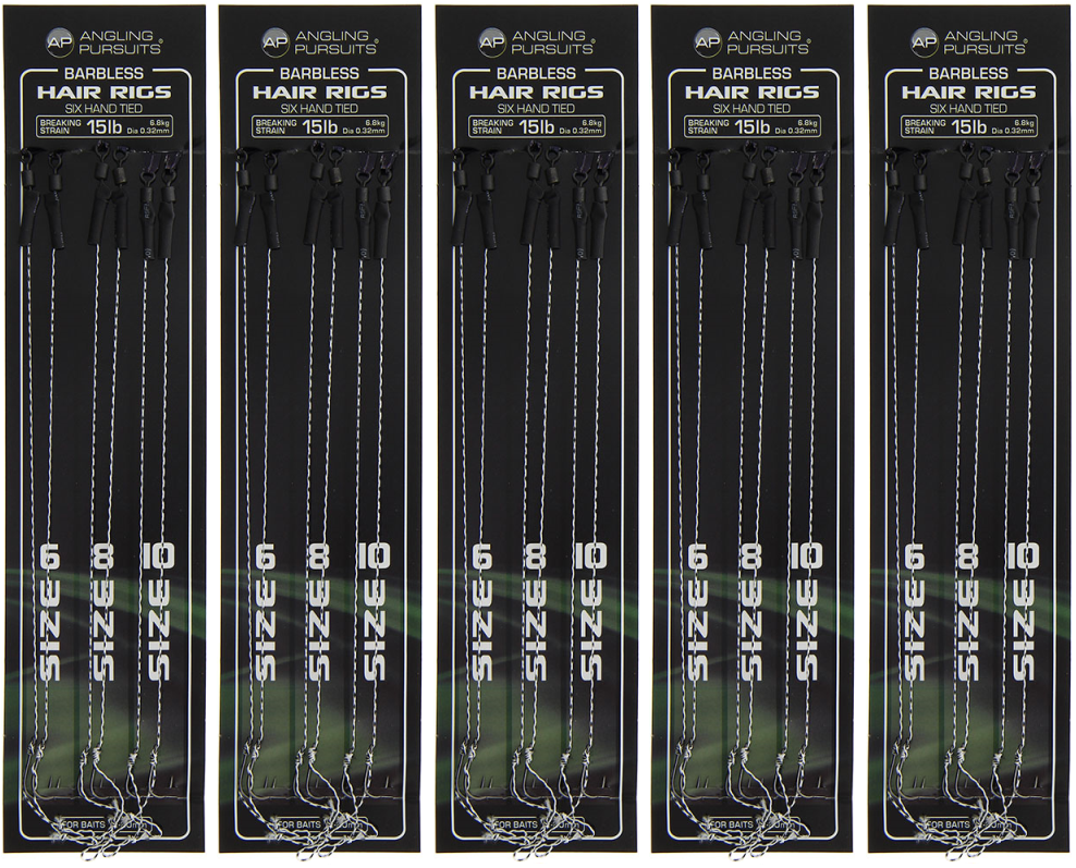 30 X Hair Rigs Barbless Size 6 8 10 Carp fishing Rigs AP NGT Tackle ...