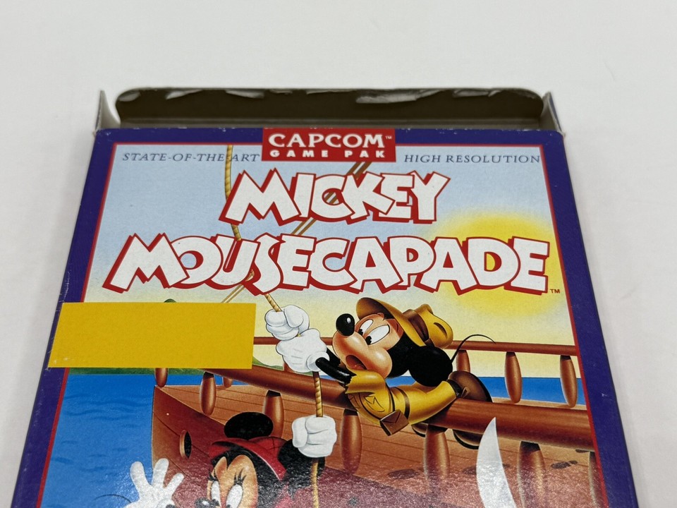 Mickey Mousecapade NES BLANK BANNER Misprint Label Complete In Box ...