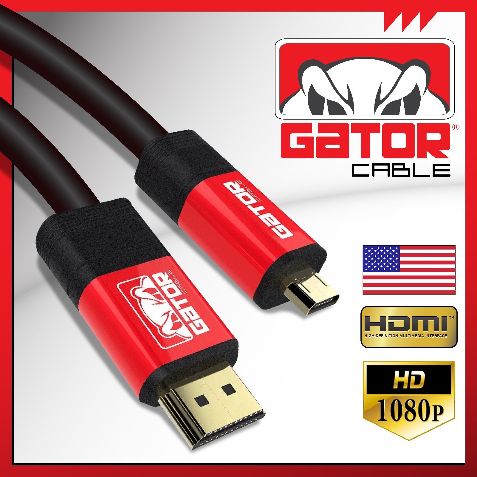 Micro HDMI to HDMI Cable Adapter Converter 4K GoPro HERO 7 6 5 4 3 ...