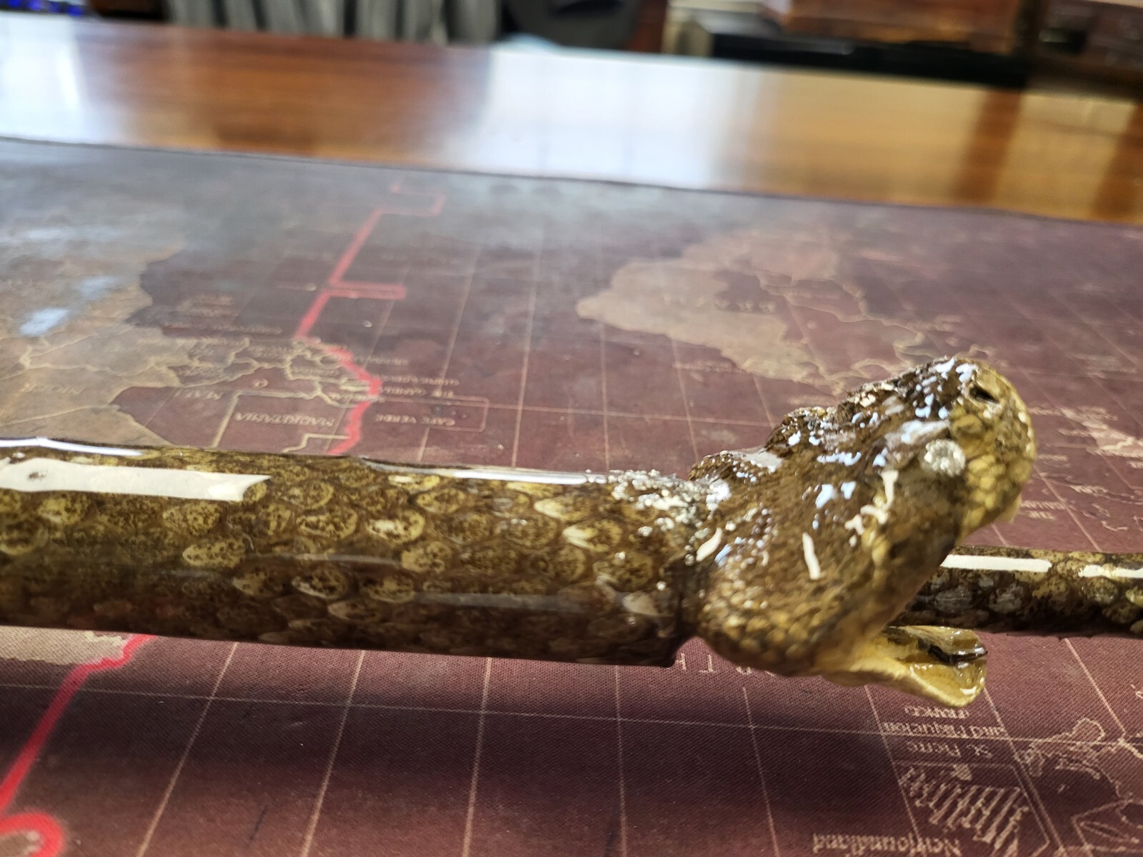 Custom Rattlesnake Fishing Rod Real Rattlesnake Skin Grips with or ...