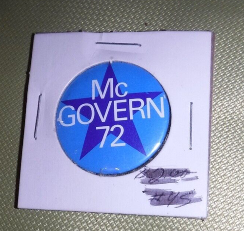 Democratic Party George McGovern US Political Party Button / Pin BLUE ...
