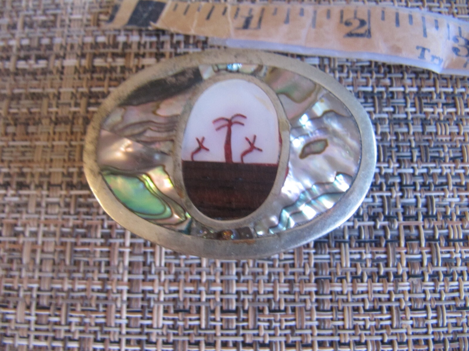 Alpaca Mexico Silver Abalone & Mother of Pearl Belt Buckle | eBay