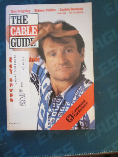 The Cable Guide Magazine TV Guide April 1989 Robin Williams Wrestlemania V | eBay