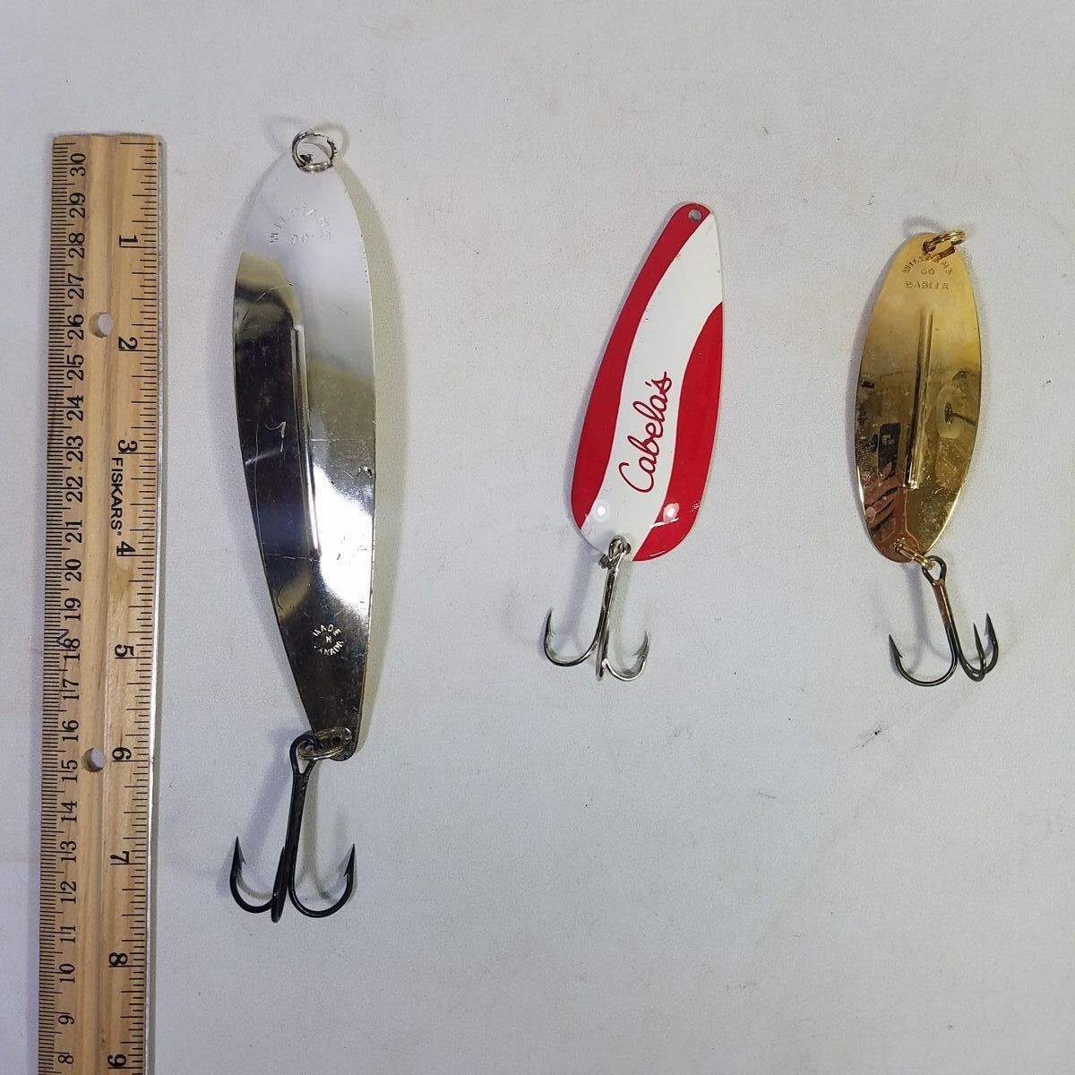 3 Spoon Fishing Lures Williams Wabler 60 90 6" 3.25" Cabelas 3.6" | eBay
