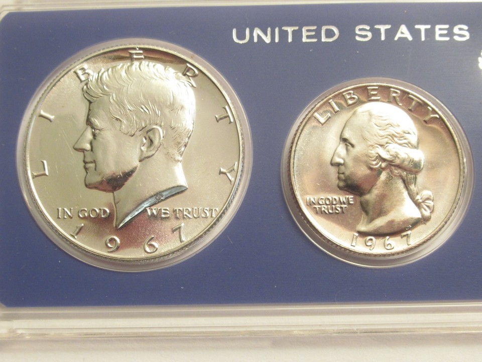 1965, 1966, 1967 US SMS (special mint sets) silver Kennedy's US Mint ...