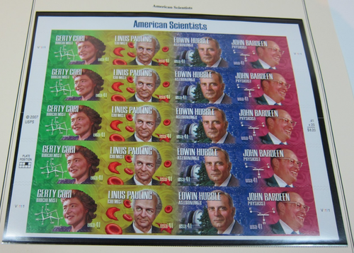6 USPS Stamp Panes Honoring Scientists, Journalists, Communication, etc ...