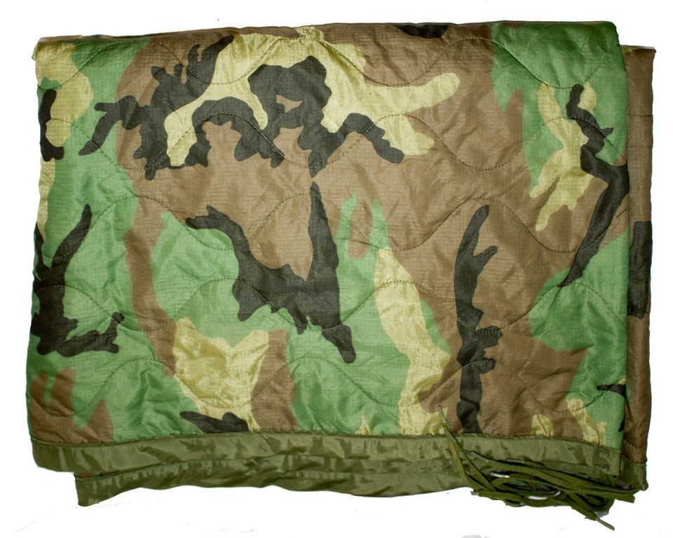 USGI Military Wet Weather Poncho Liner / Woobie Woodland Camo | eBay