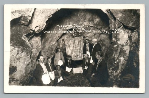 Masonic Cave VOLCANO California RPPC Vintage Freemason Photo Amador Co ...