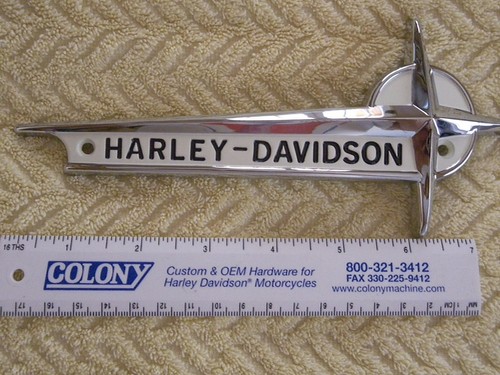 1961-1962 FL FLH Gas Tank Emblems 61776-61T with "COMPLETE" MOUNTING ...