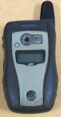 Motorola i series i580 - Black and Gray ( Nextel ) Rare iDEN PTT Flip ...