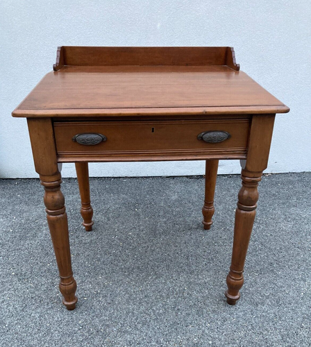 Vintage Solid Wood Slant Top Writing Desk Colonial Cottage Boho ...