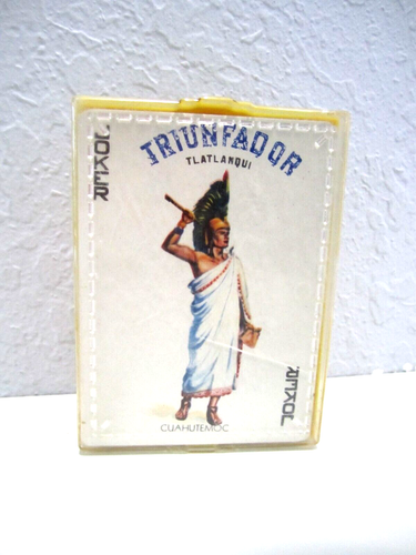 Vintage Baraja Cuauhtemoc Mexican Aztec Fancy Artistic Playing Cards w ...