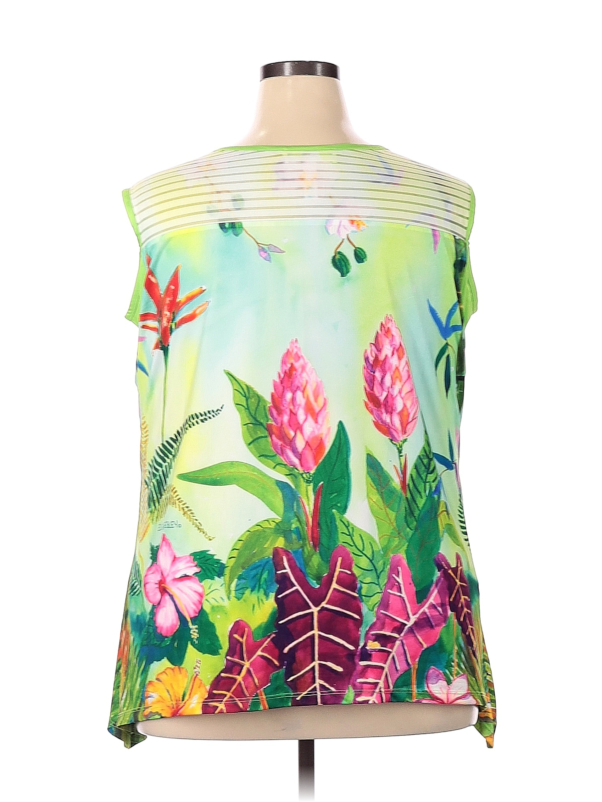Ellen Negley Women Green 3/4 Sleeve Top XXL | eBay