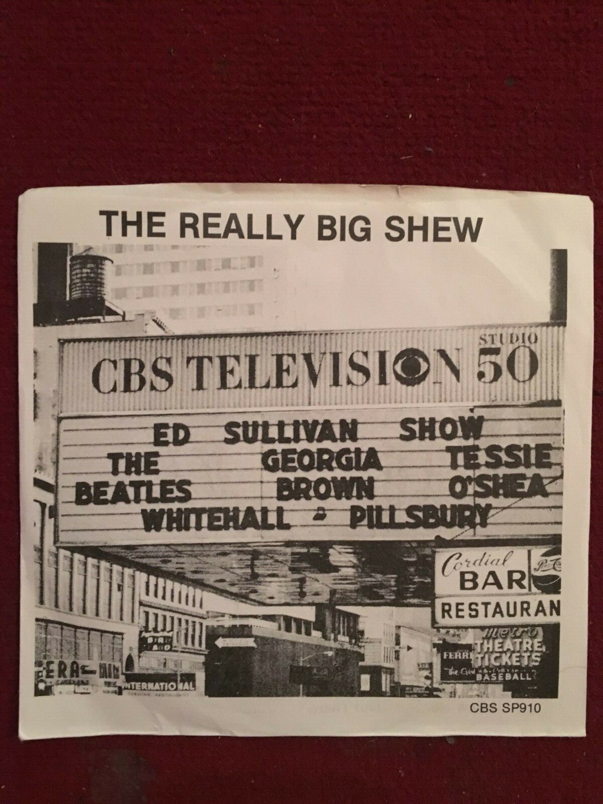 The Beatles on ED Sullivan show. The Really Big Shew | eBay