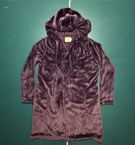 UGG Robe Womans Medium Purple Port Miranda Plush Hooded Cozy Comfy | eBay