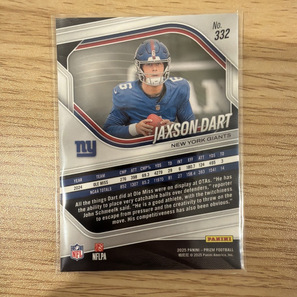 Jaxson Dart 2025 Panini Prizm - Base RC New York Giants | eBay