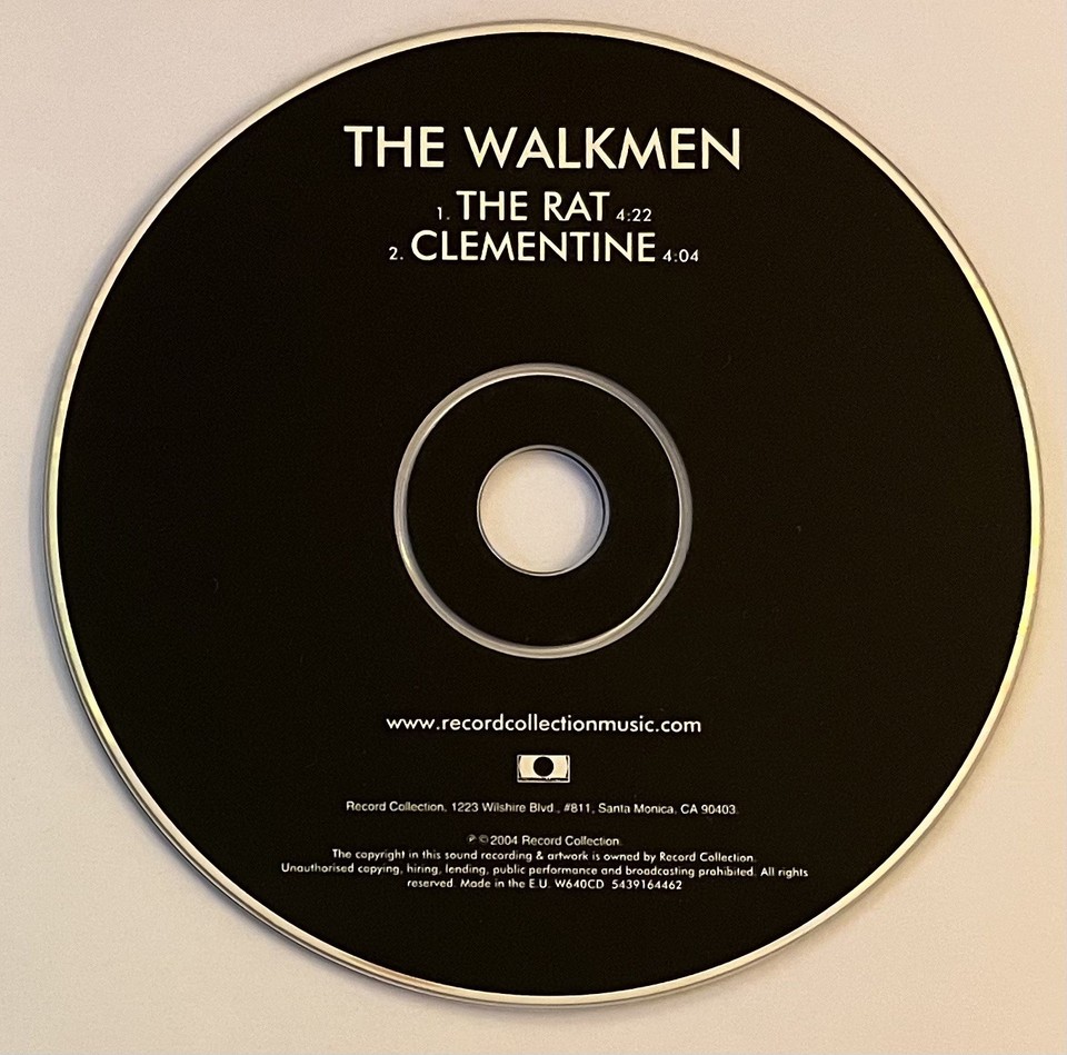 The Walkmen - The Rat, 2004 2-track CD single, excellent, free UK ...