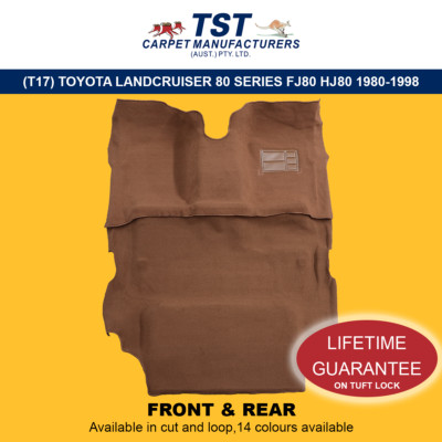 MOULDED CAR CARPET FITS (T17) TOYOTA LANDCRUISER 80 SERIES 80-98 FJ80 ...