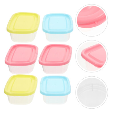 6 Pcs Sealing Multi Function Food Containers Small Reusable Freezer ...