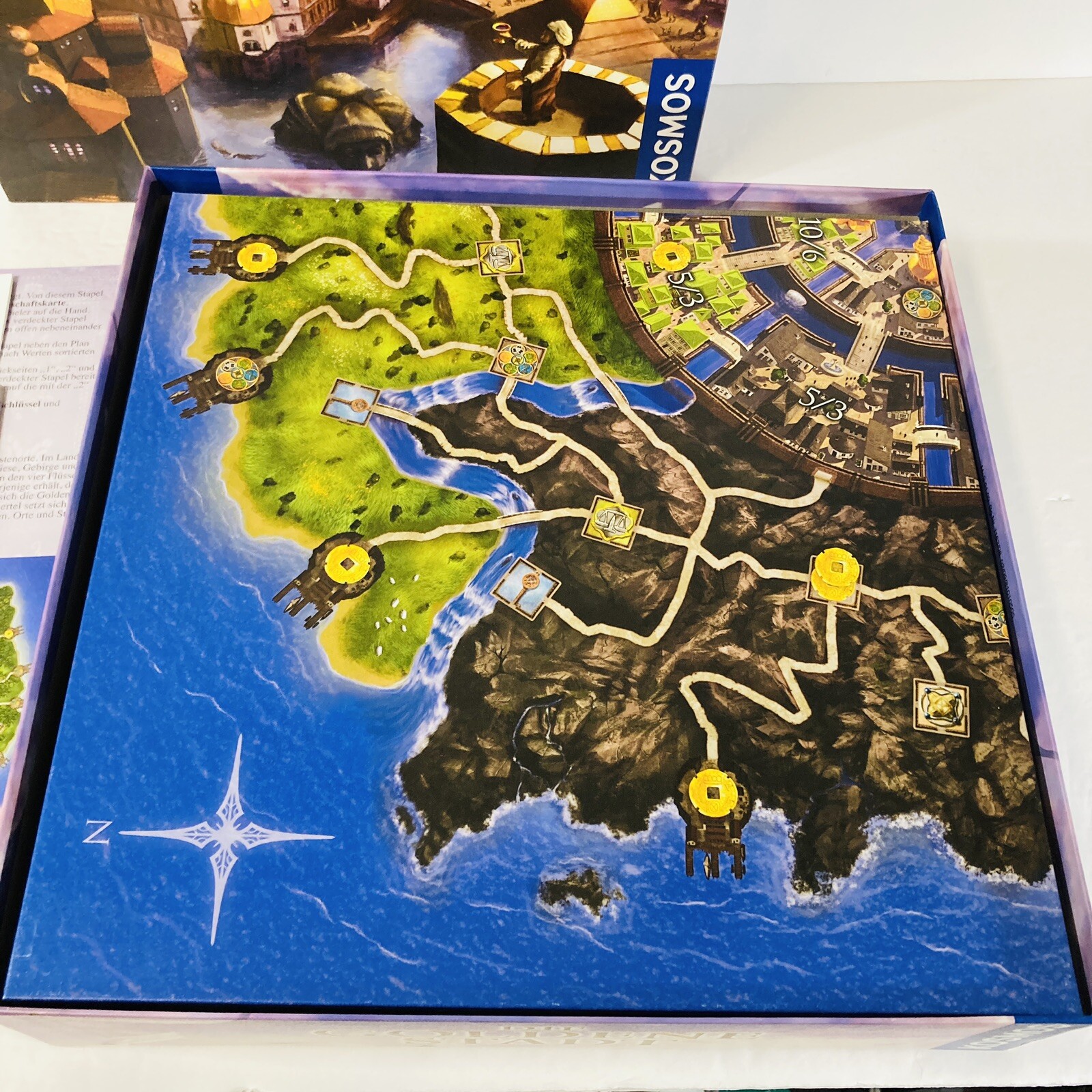 Unpunched THE GOLDEN CITY BOARD GAME Die Goldene Stadt GERMAN w/ENGLISH ...