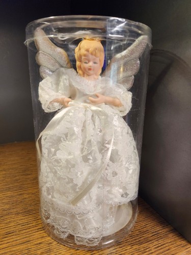 NEW in Box Merry Brite Porcelain Angel Christmas Tree Topper | eBay
