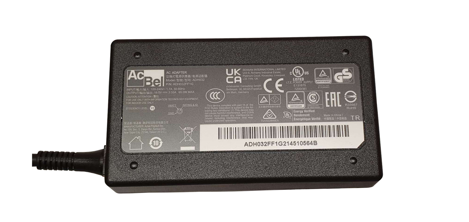 ACBEL LAPTOP ADAPTER CHARGER FOR HP PAVILION 15-N278SA 19.5V 3.33A 65W ...