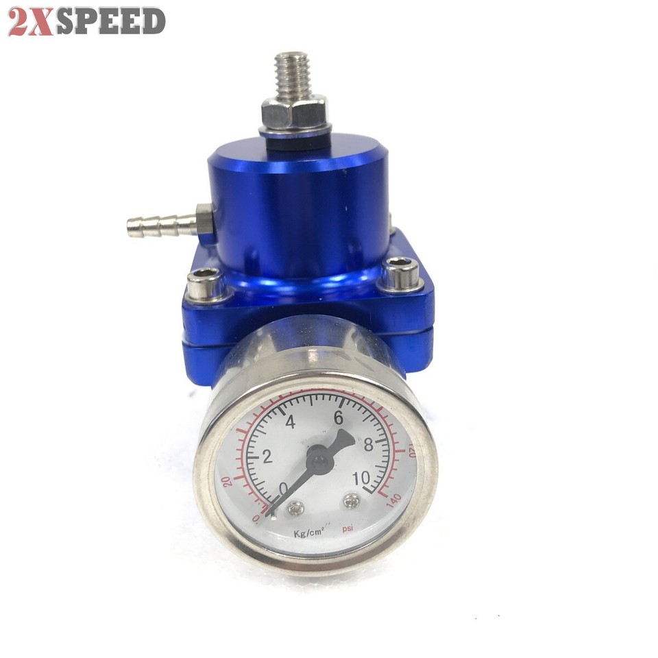 Universal Aluminum Blue Fuel Pressure Regulator Adjustable Pressure ...