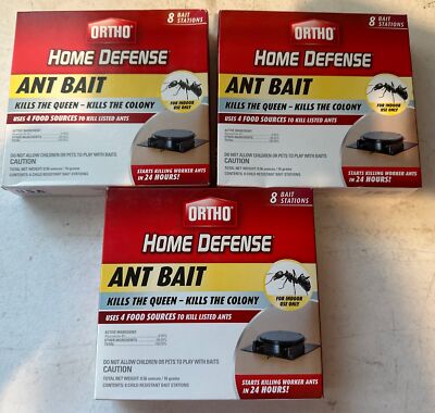 3 Pack - ORTHO Home Defense Indoor Ant Insect Queen Killer Bait 8 ...
