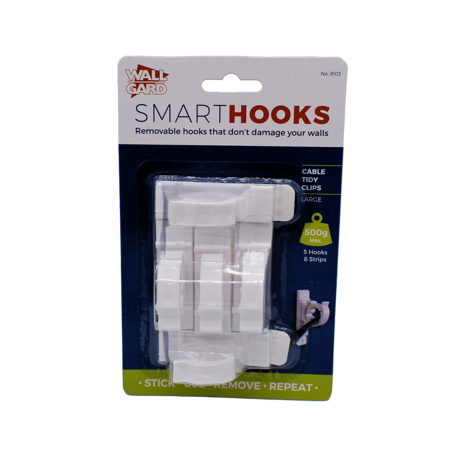 WallGard Smart Hooks 8103 - Removable Cable Tidy Hooks - Large - 500g ...