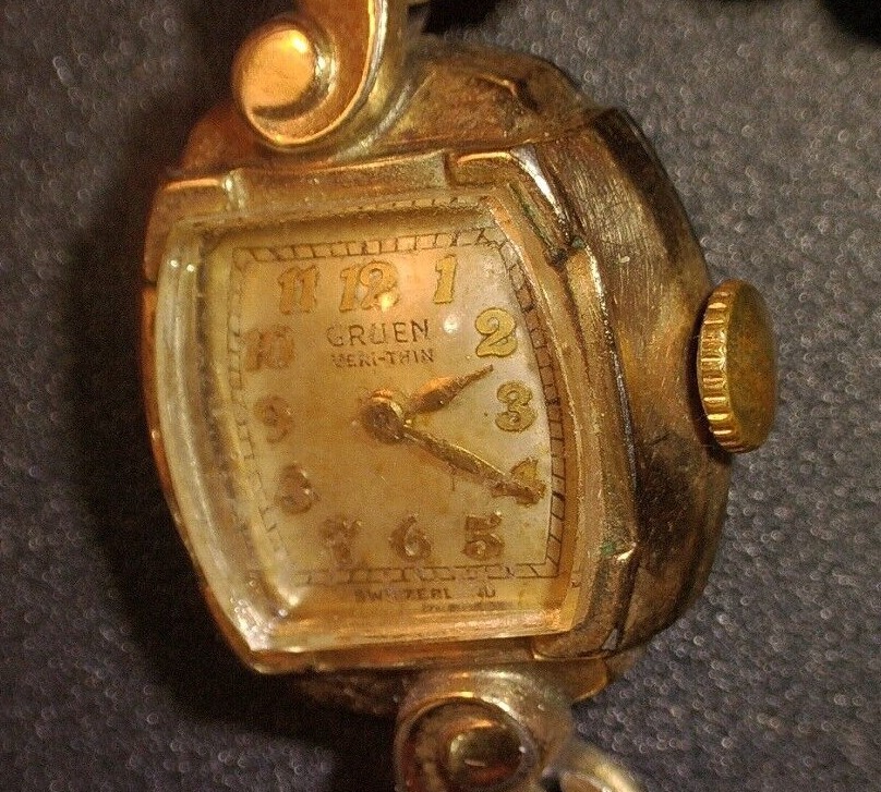 VERY OLD VINTAGE WOMAN'S WATCH STILL WORKS "GRUEN BRA… - Gem