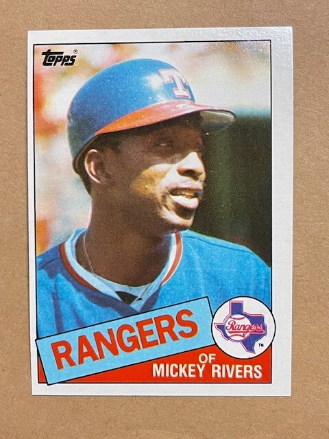 Mickey Rivers ~ 1985 Topps #371 Texas Rangers - | eBay