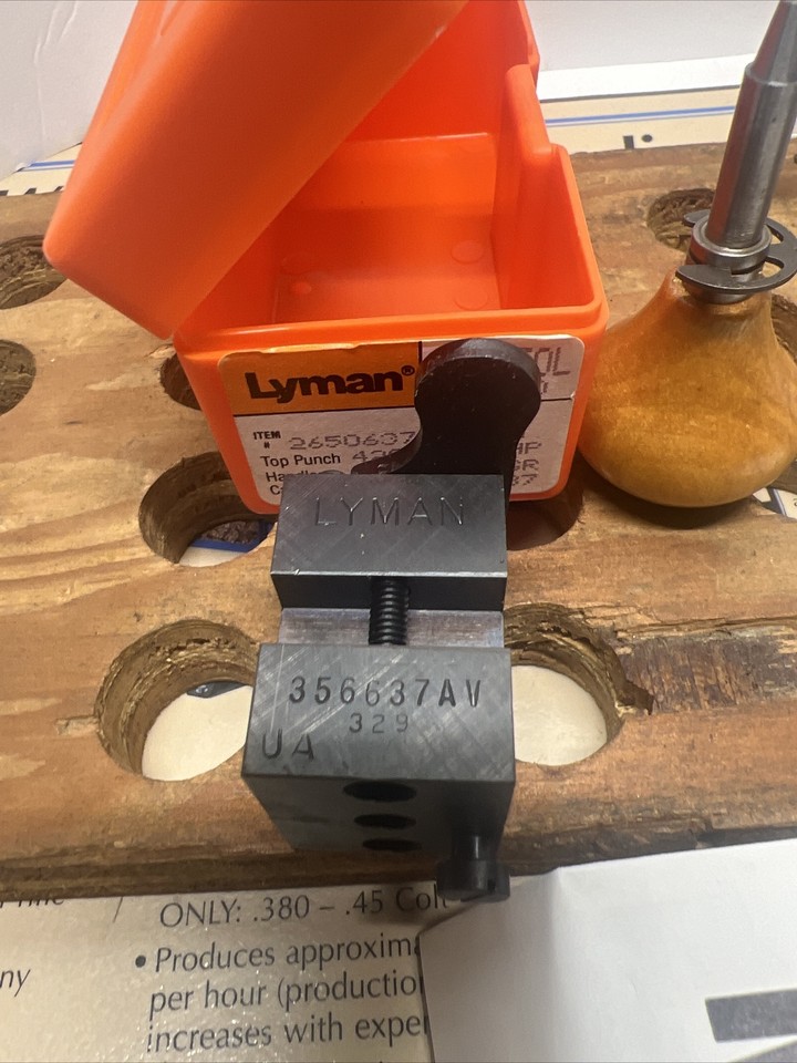 LYMAN # 356637 9mm 125 GRAIN HOLLOW POINT MOLD NEW IN BOX & GUIDE | eBay