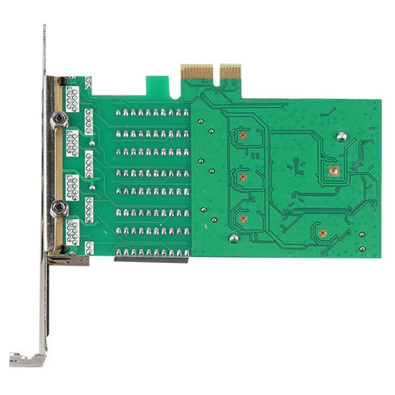 RTL8111H 4x RJ45 PCI-Express X1 Card Gigabit Ethernet Server 4-Port ...