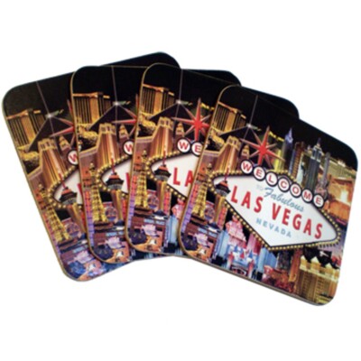 Las Vegas Hotel Collage Coaster Set-Cork souvenir/collectible | eBay