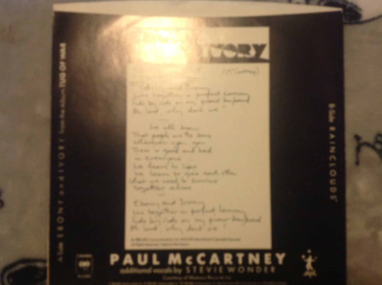 Beatles/McCartney RARE NOS RARE LABEL VARIATION UNPLAYED 45 W PICTURE ...