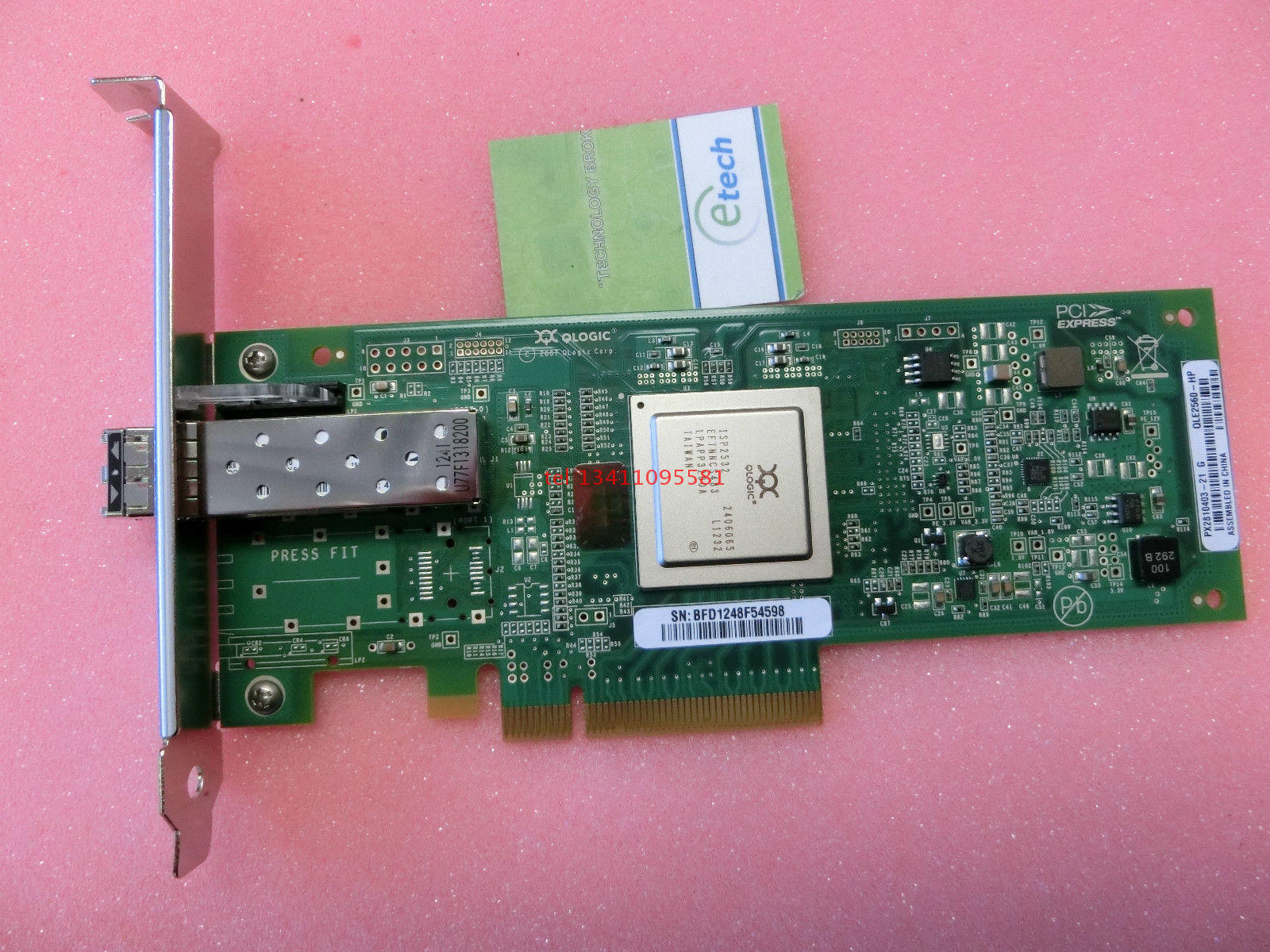 AK344A 489190-001 QLE2560 HP STORAGEWORKS AK344-63002 8GB PCI E FC HBA ...