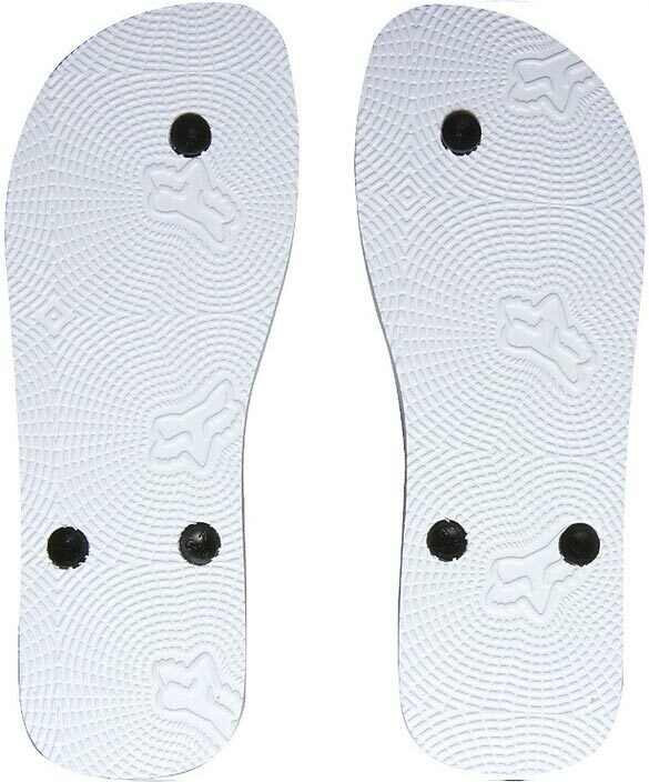 FOX RACING GIRLS HELD UP FLIP FLOPS BLACK WHITE beach flat womens ...