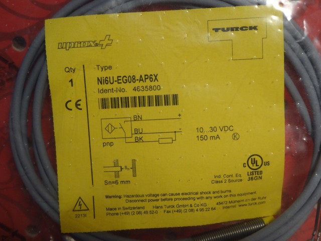 Turck Ni6u-eg08-ap6x PROX Sensor 8mm Barrel No PNP for sale online | eBay
