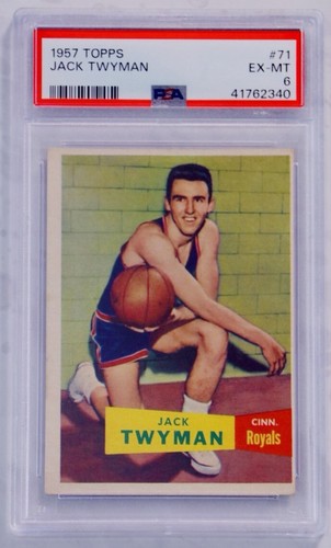 1957 Topps Jack Twyman Rookie RC #71 PSA 6 EX-MT HOF Cincinnati Royals ...