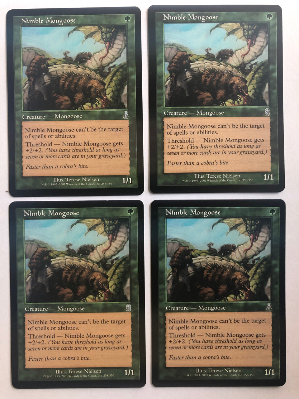 Mtg Magic the Gathering Odyssey Nimble Mongoose x 4 | eBay