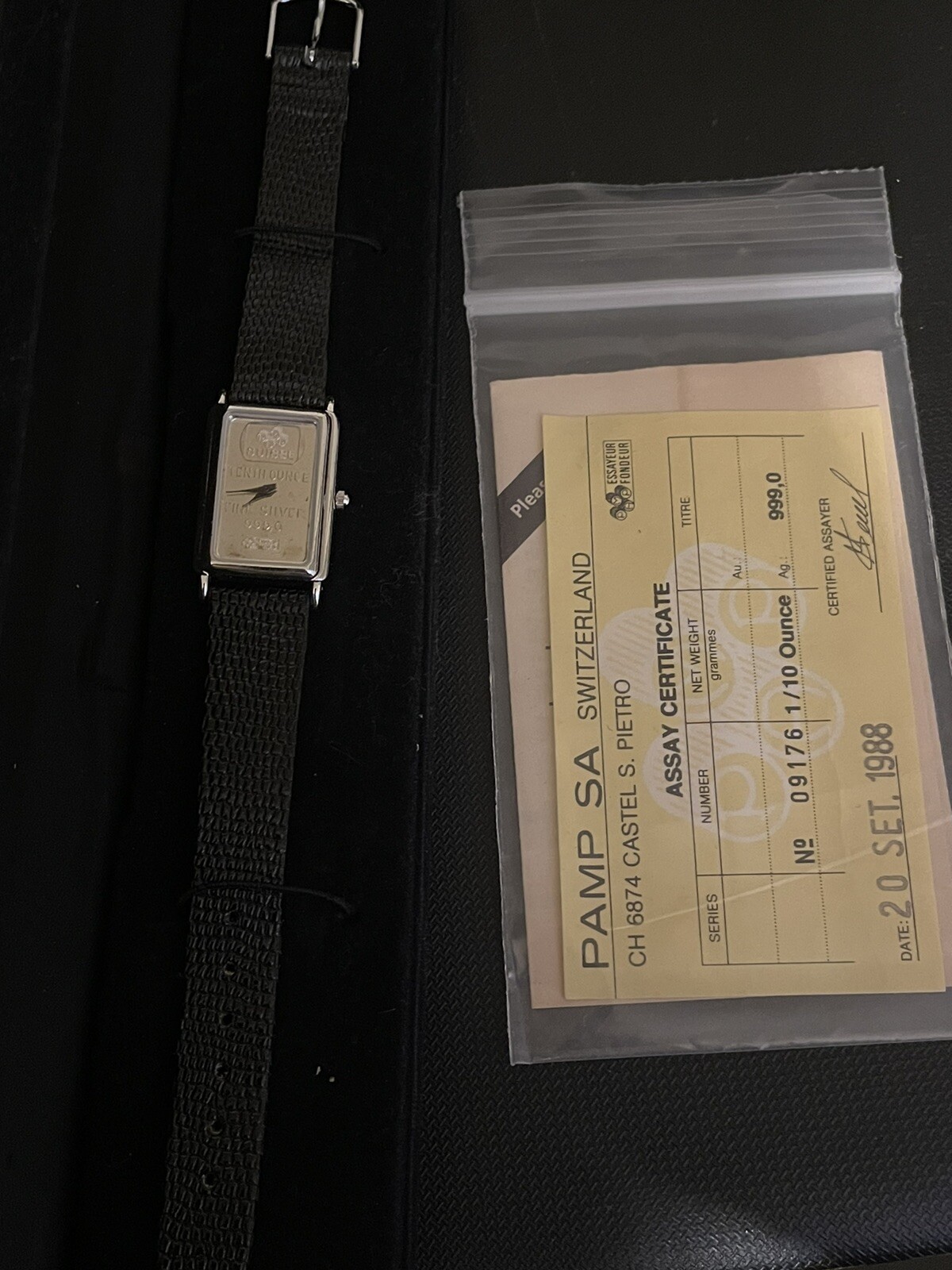 Pamp Suisse 1/10 Oz .999 Silver Bar Watch With Assay | eBay