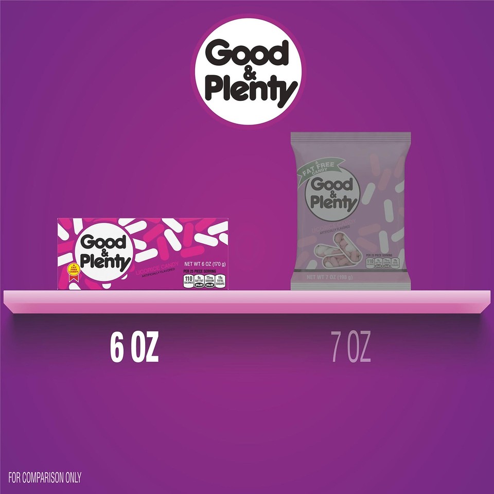 GOOD & PLENTY Licorice Fat Free, Candy Boxes, 6 oz 6 Ounce (Pack of 12 ...